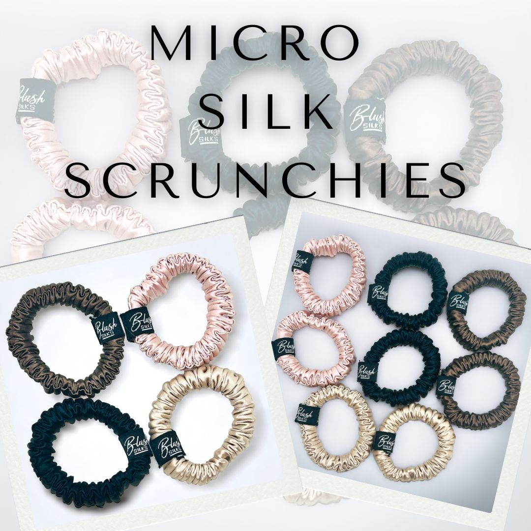 NEW Micro Mini Silk Scrunchie Sets – Blush Silks
